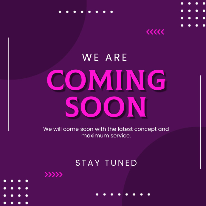 Purple Modern & Minimal Coming Soon Instagram Template | PosterMyWall