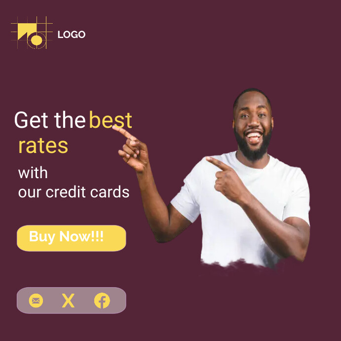 Purple Modern & Minimal Credit Card Instagram Template | PosterMyWall