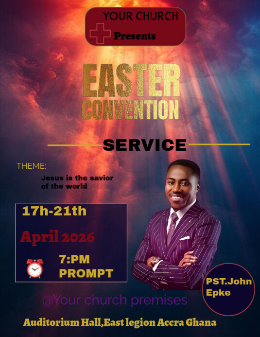 Copy of Purple Modern & Minimal Easter Conference Flyer Flyer (us ...