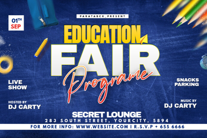 Copy of Purple Modern & Minimal Education Fair Program Template Banner ...