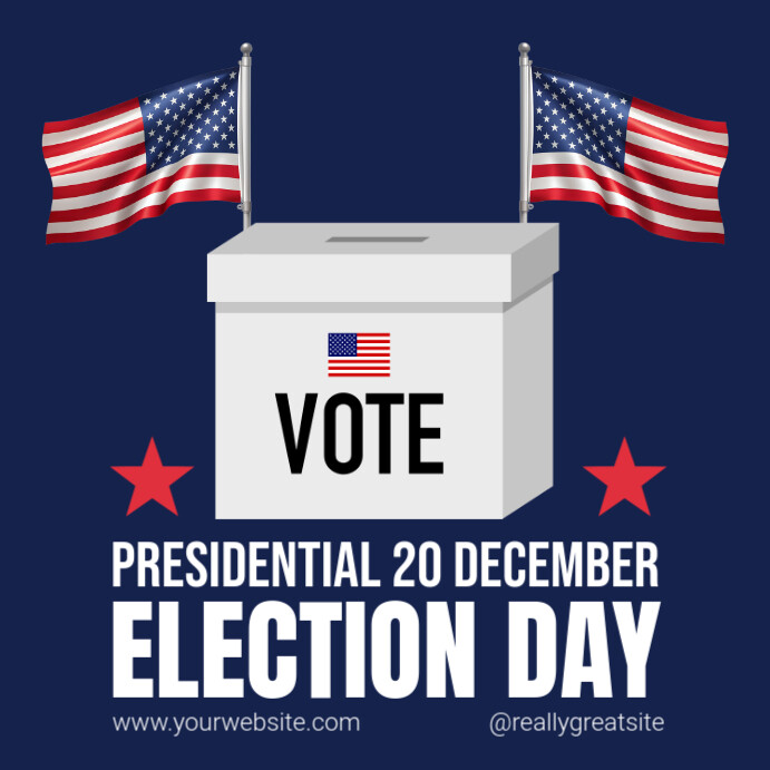 Purple Modern & Minimal Election Instagram Post Template | PosterMyWall