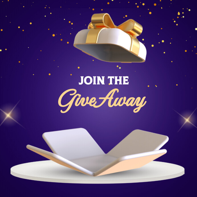 Purple Modern & Minimal Giveaway Poste Flyer Templat | PosterMyWall