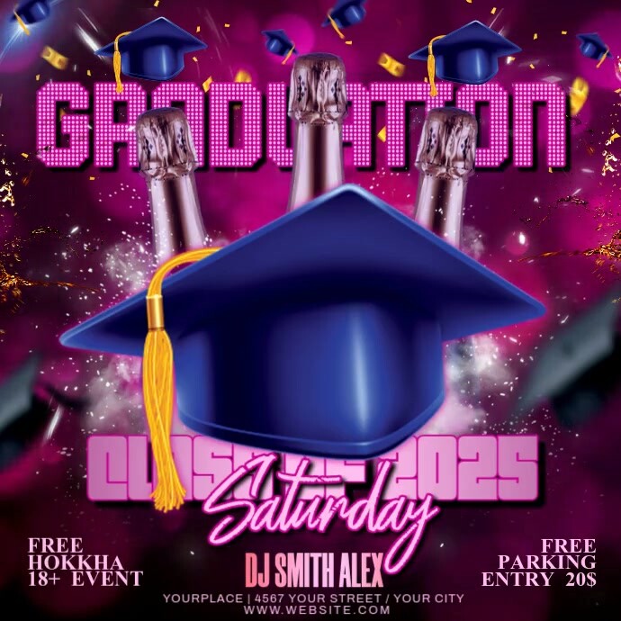 Plantilla de Purple Modern & Minimal Graduation Square (1:1) | PosterMyWall