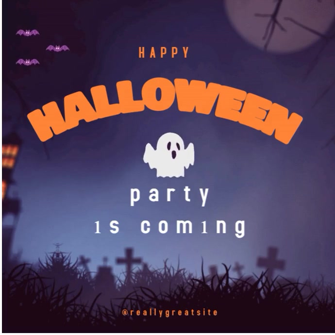 Purple Modern & Minimal Halloween Party 2025 Instagram Post Template ...
