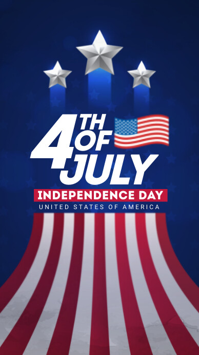 Purple Modern & Minimal Happy 4th Of July Ins Template | PosterMyWall