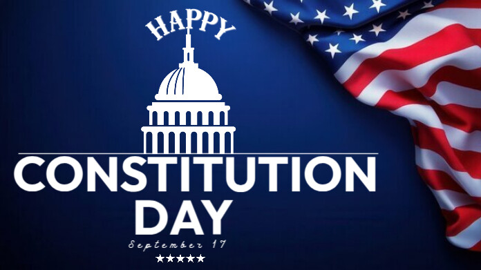 Purple Modern & Minimal Happy Constitution Day Twitter Post Template ...