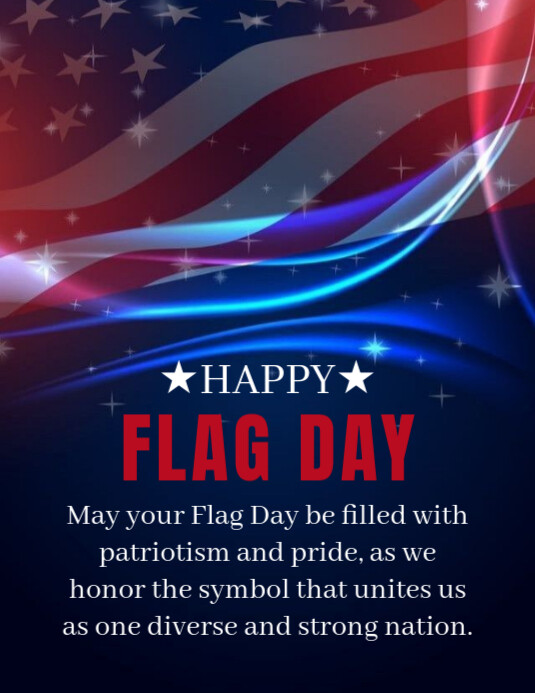 Copy of Purple Modern & Minimal Happy Flag Day Flyer (us Letter ...