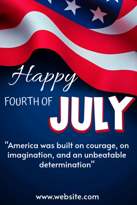 Purple Modern & Minimal Happy Fourth Of July Poster Template | PosterMyWall