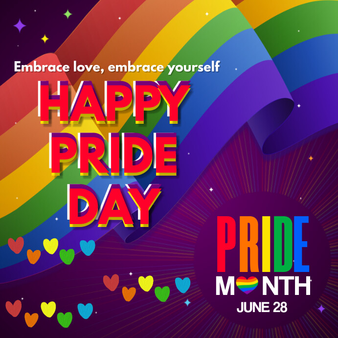 Plantilla de Purple Modern & Minimal Happy Pride Mon Insta | PosterMyWall