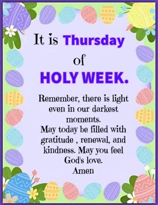 Copy of Purple Modern & Minimal Holy Week Thursday Inspirational Poster ...
