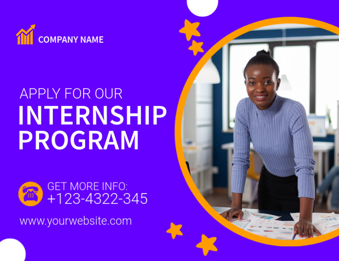 Copy of Purple Modern & Minimal Internship Flyer (us Letter) | PosterMyWall
