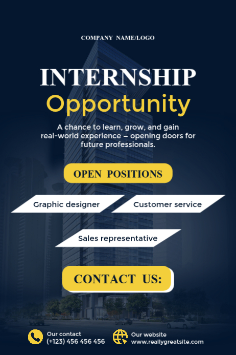 Copy of Purple Modern & Minimal Internship Opportunity Poster ...