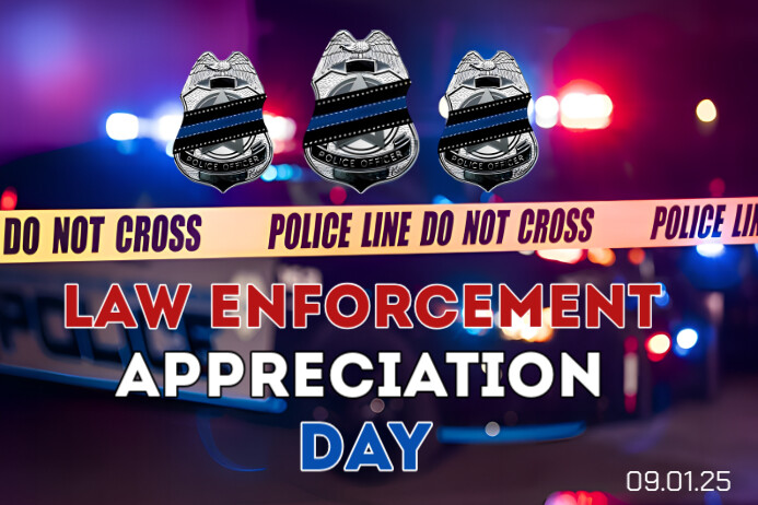 Purple Modern & Minimal Law Enforcement Appreciation Day Poster ...