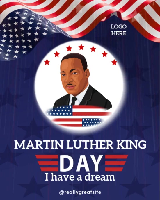 Purple Modern & Minimal Martin Luther King Jr Day Instagram Portrait ...