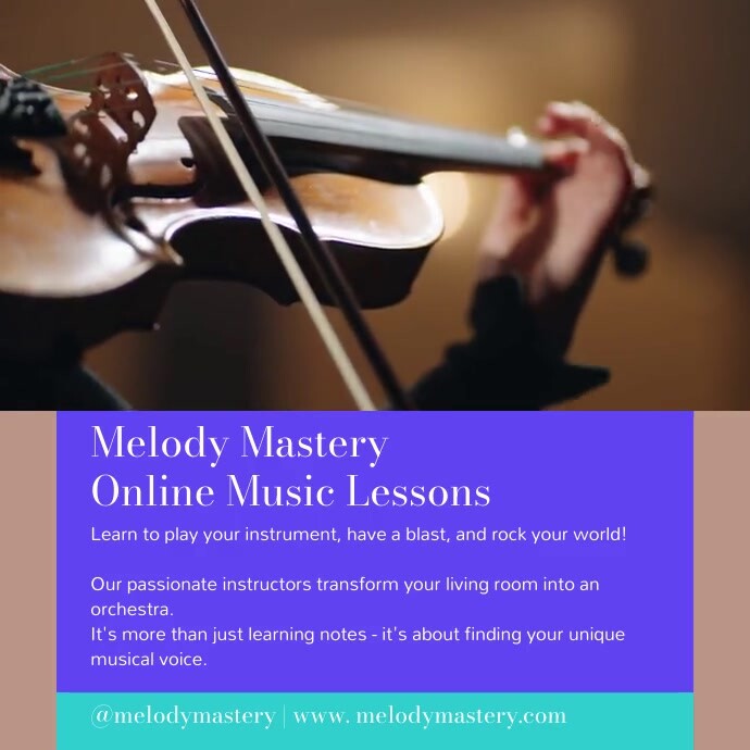 Purple Modern & Minimal Melody Mastery's pers Template | PosterMyWall