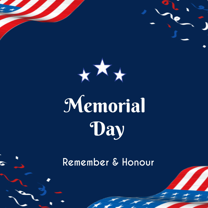 Purple Modern & Minimal Memorial Day Instagr Template | PosterMyWall