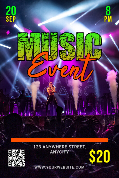 Purple Modern & Minimal Music Event Poster Template | PosterMyWall
