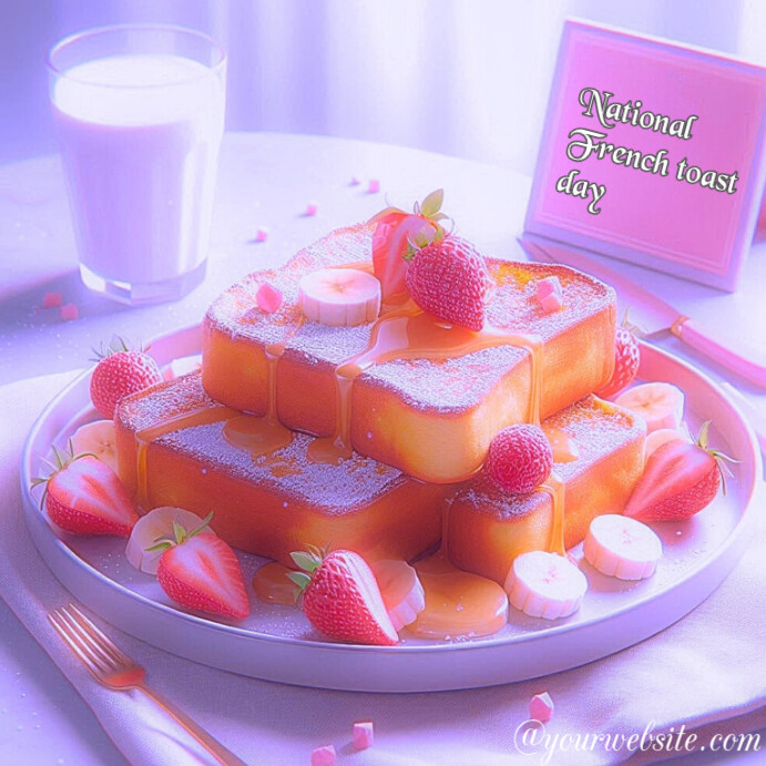 Purple Modern & Minimal National French Toast Day Instagram Post ...