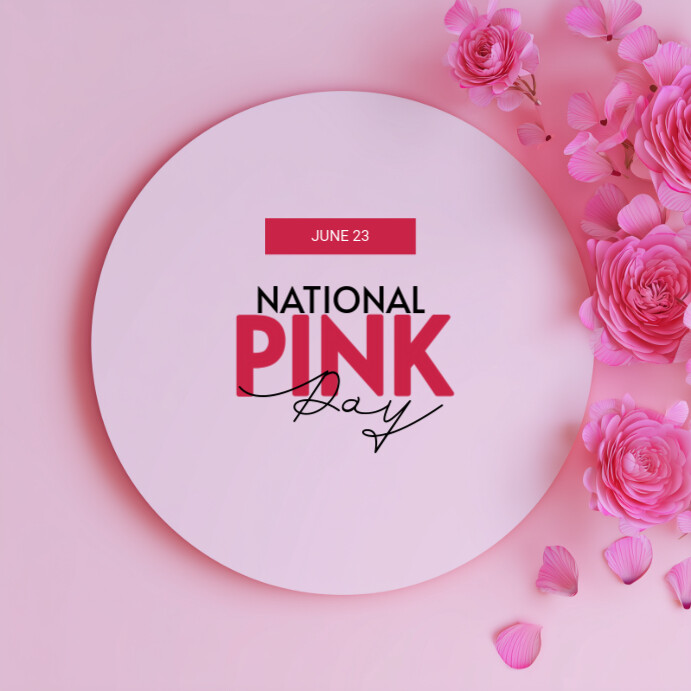 Purple Modern & Minimal National Pink Day Instagram Post Template ...