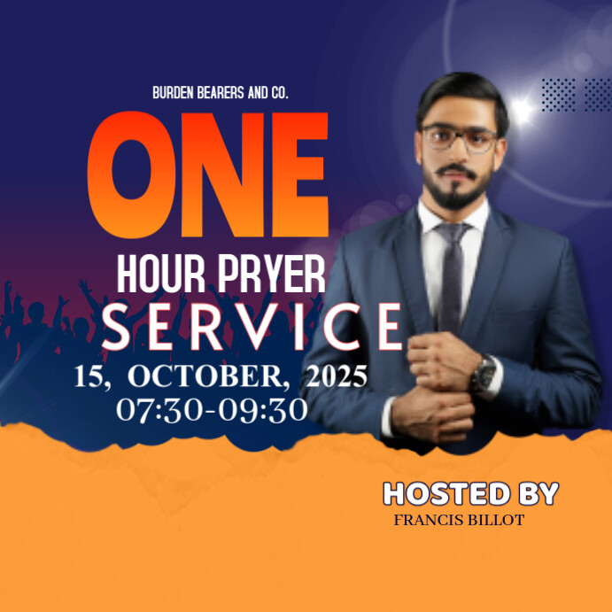 Copy of Purple Modern & Minimal One Hour Prayer Instagram Post ...