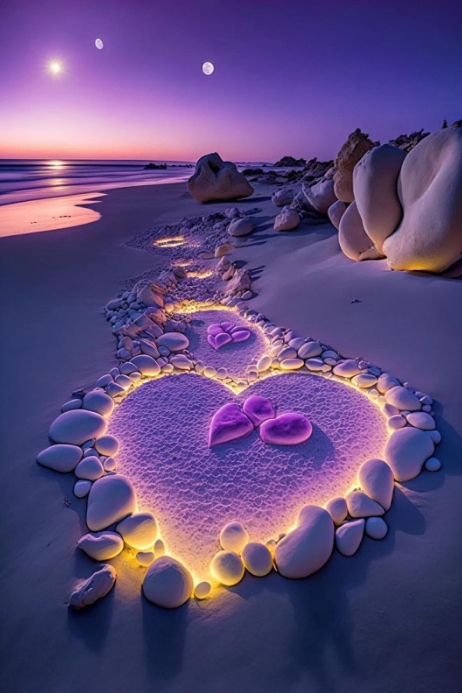 Purple Modern & Minimal Path Of Love And Light Poster Template ...