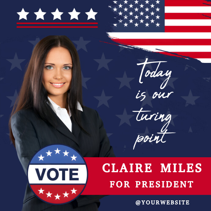 Purple Modern & Minimal Presidential Campaign Template | PosterMyWall