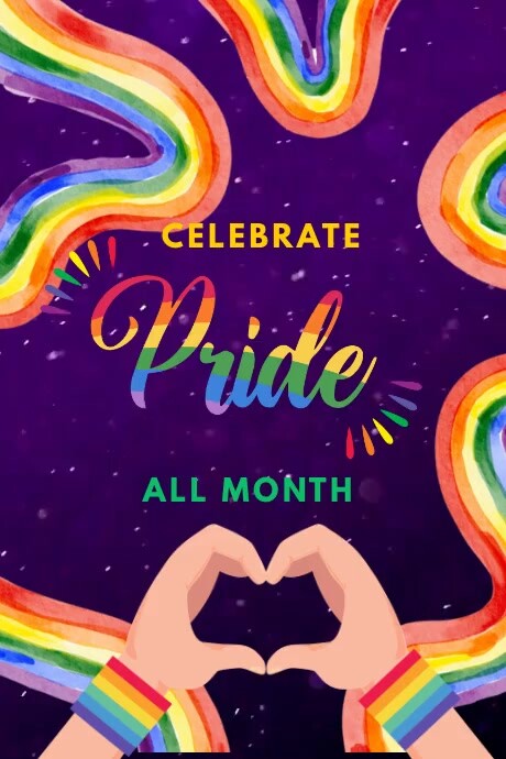 Purple Modern & Minimal Pride Month Poster Template | PosterMyWall