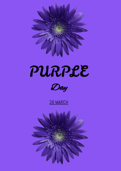 Copy of Purple Modern & Minimal Purple Day Post A4 | PosterMyWall