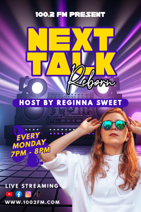 Copy of Purple Modern & Minimal Radio Show Poster | PosterMyWall