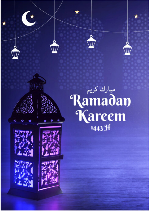 Purple Modern & Minimal Ramadan Sale A4 Template | PosterMyWall