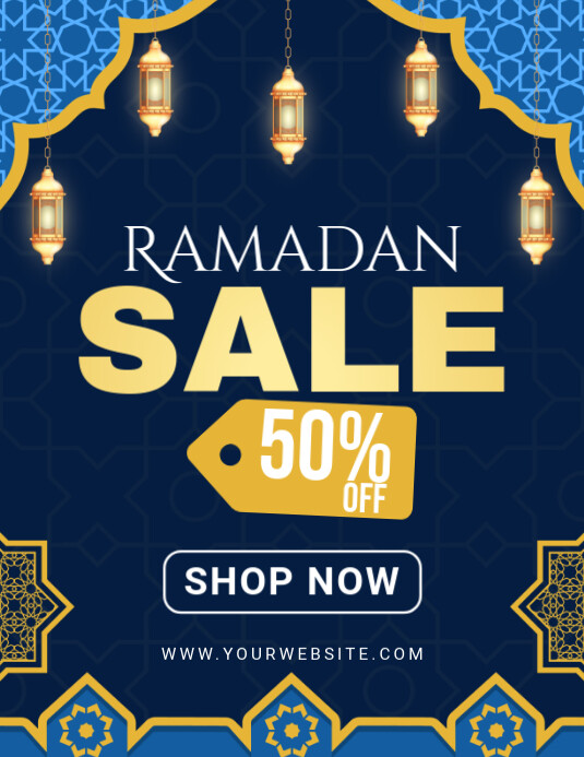 Purple Modern & Minimal Ramadan Sale Pamflet (letter As) Template ...