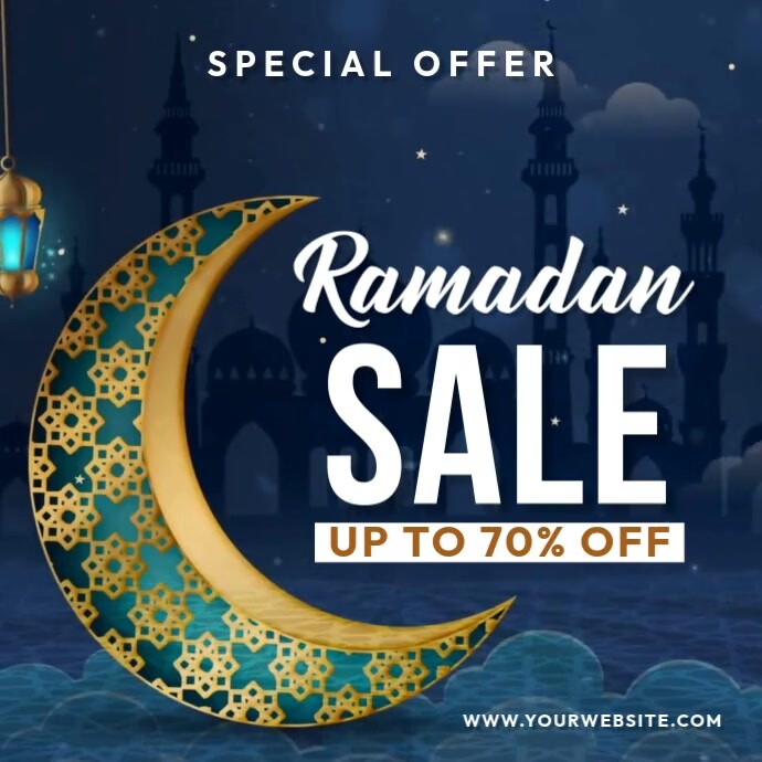 Purple Modern & Minimal Ramadan Sale Pos Instagram Template | PosterMyWall