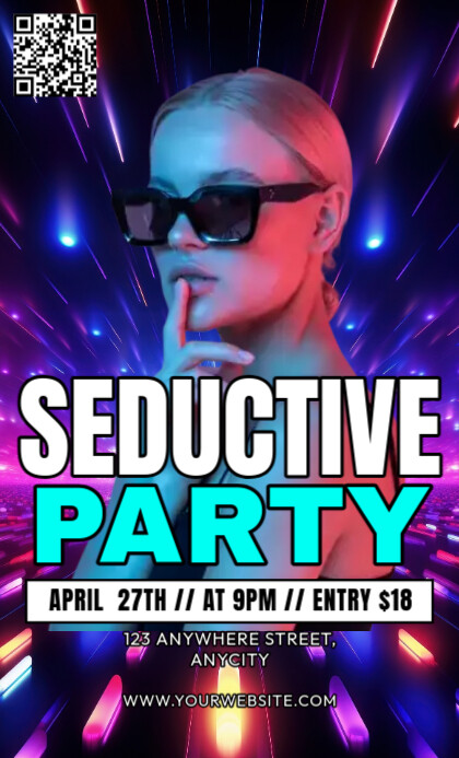Purple Modern & Minimal Seductive Party Legal As Template | PosterMyWall