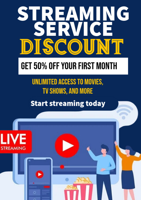 Copy of Purple Modern & Minimal Streaming Service Discount A1 ...