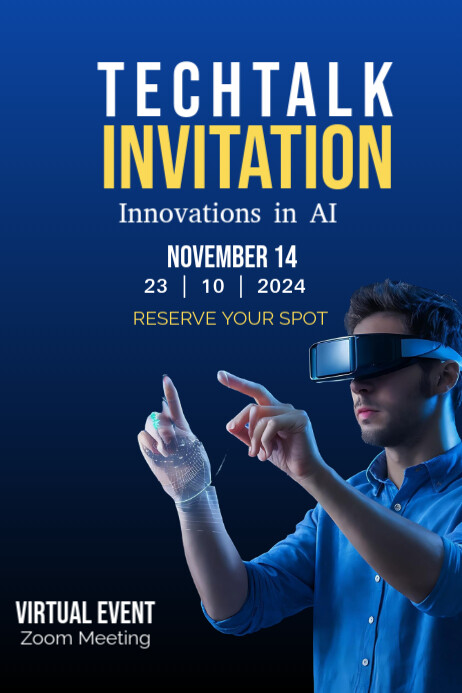 Copy of Purple Modern & Minimal Tech Talk Invitation Poster | PosterMyWall