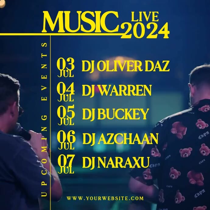 Purple Modern & Minimal Upcoming Events Pos I Template | PosterMyWall