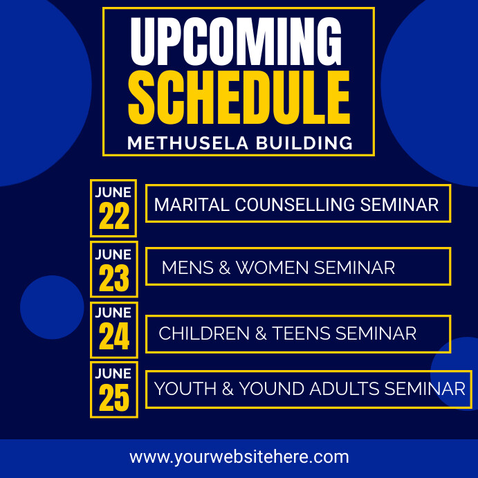 Copy of Purple Modern & Minimal Upcoming Events Sched | PosterMyWall