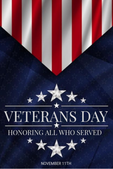 Purple Modern & Minimal Veterans Day Poster Template | PosterMyWall