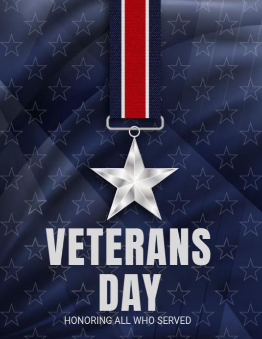 Plantilla de Purple Modern & Minimal Veterans Day Poster Flyer (us ...