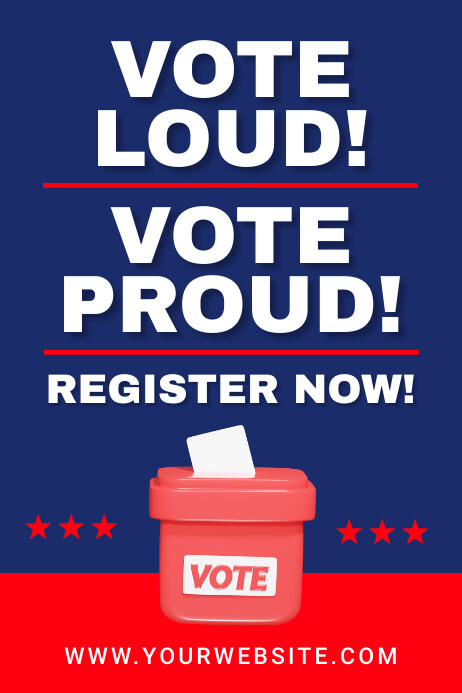 Purple Modern & Minimal Vote Awareness Poster Template | PosterMyWall