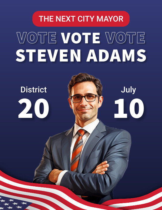 Purple Modern & Minimal Vote Flyer (us Lette Template | PosterMyWall