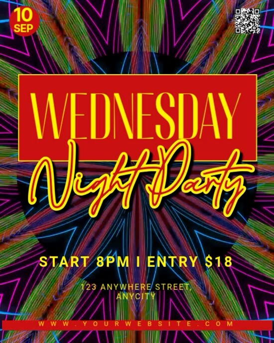 Copy of Purple Modern & Minimal Wednesday Night Party Instagram ...
