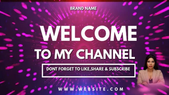Copy of Purple Modern & Minimal Welcome To My Channel Design Youtube ...