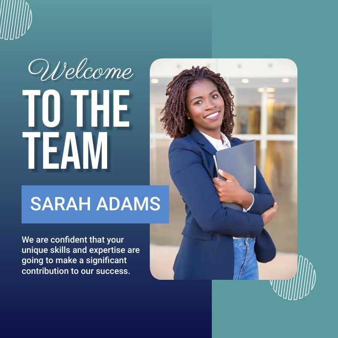 Copy of Purple Modern & Minimal Welcome To The Team I | PosterMyWall