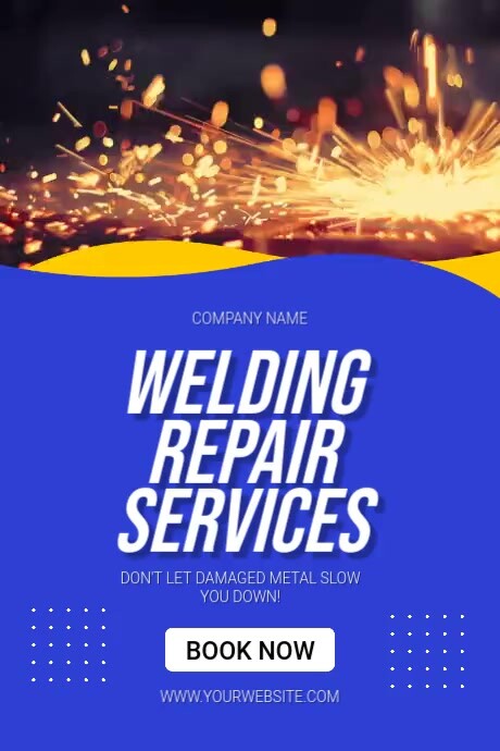 Purple Modern & Minimal Welding Repair Services Poster Template ...