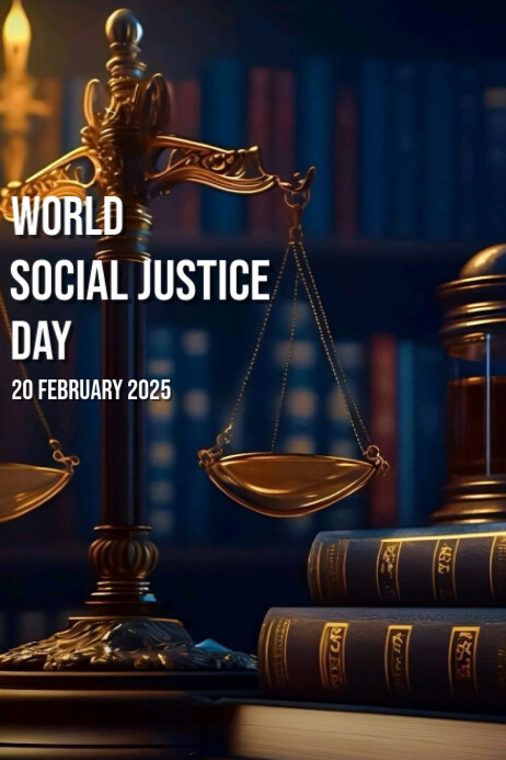 Copy of Purple Modern & Minimal World Social Justice Day Poster ...