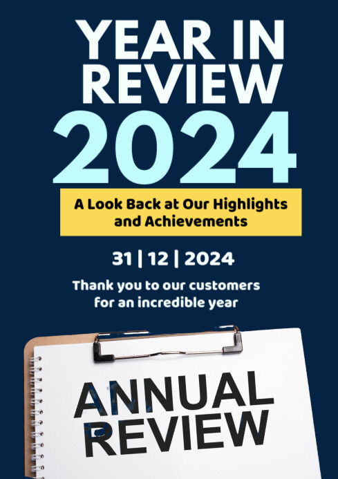 Purple Modern & Minimal Year In Review 2024 A1 Template | PosterMyWall