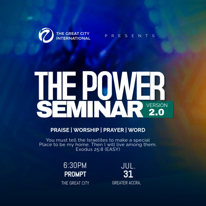 Purple Modern & Minimal Power Seminar Flyer Design Instagram Post ...