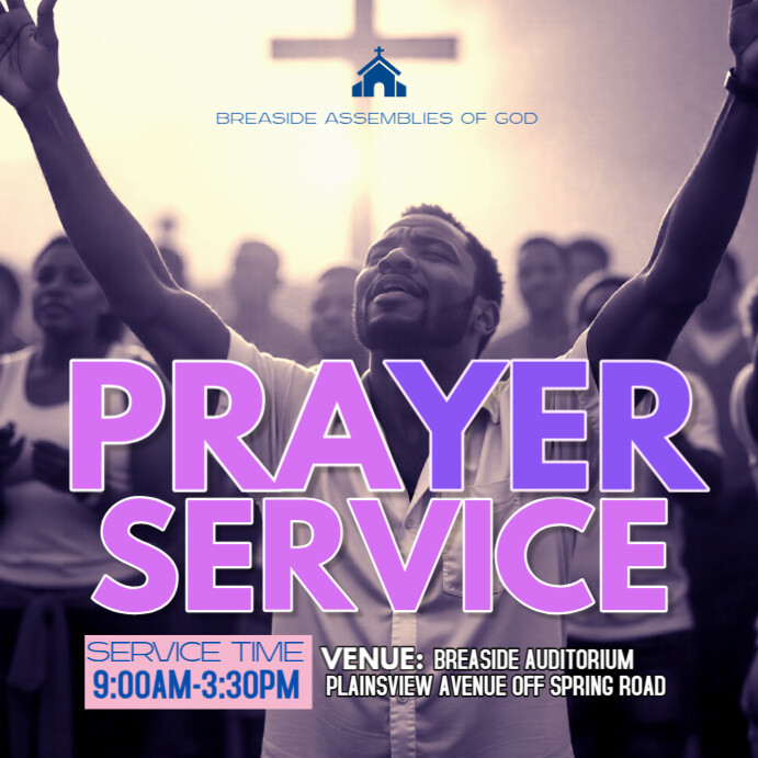 Copy of Purple Modern & Minimal Prayer Service Instagram Post ...