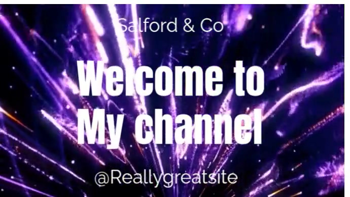 Purple Modern & Minimal Welcome To My Channel Intro Screen Template ...